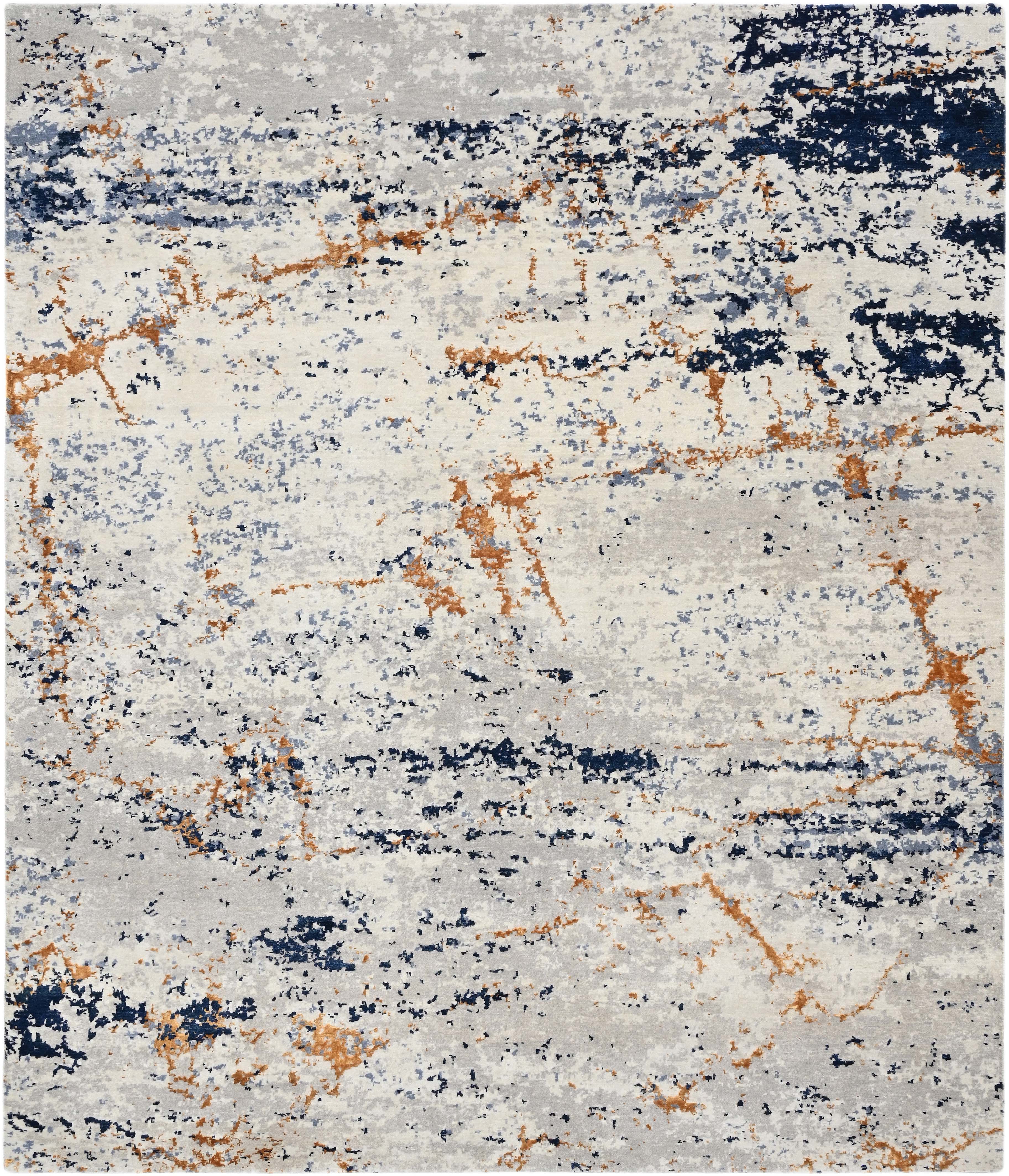 Riviera Navy Abstract 50236623114 | Modern Luxury Rug | Rugs.ie