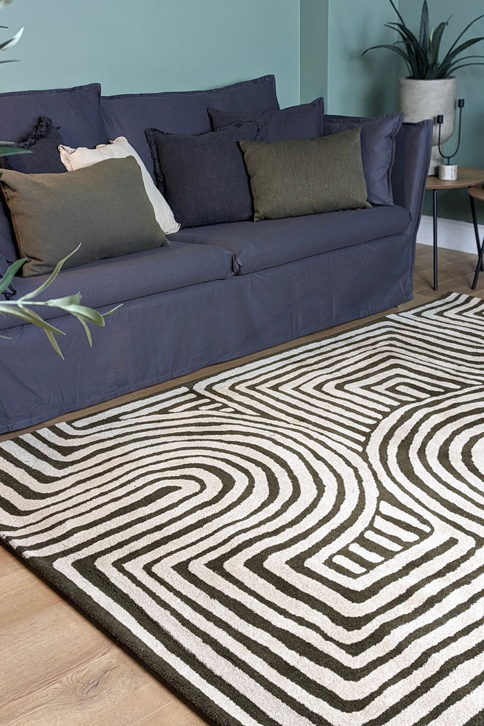 Reef Curve Forest RF30 | Geometric Rugs | Ireland